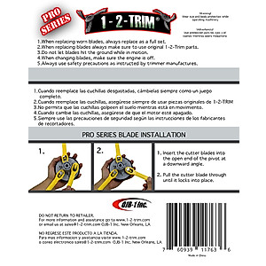 1-2-trim Pro Series Replacement Blades, 9 Piece