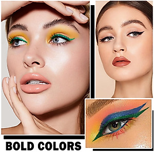 NVLEPTAP 2 PCS Dark Blue Liquid Eyeliner Pencil Set Colorful Liquid Eyeliner Pen Matte Eye Liner Waterproof Highly Pigmented Eye Makeup - 06 Dark Blue