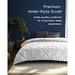 ViscoSoft All Seasons Twin/Twin XL Down Alternative Reversible Quilted Comforter - Breathable Premium Twin Extra Long Microfiber White Duvet Cover Insert