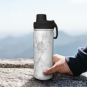 Fruits Insulated Water Bottles,Groceries Ingredients Ladybug,18oz Water Bottle,Stainless Steel Metal Water Bottle, Reusable Thermos Bottle, Cold & Hot Water Bottle for Sports,Gym,Ruby