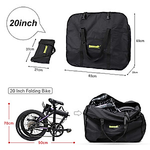 Rhinowalk Folding Bicycle Carry Bag Portable Bike Luggage 14-20 inch for Travel Transport Storage