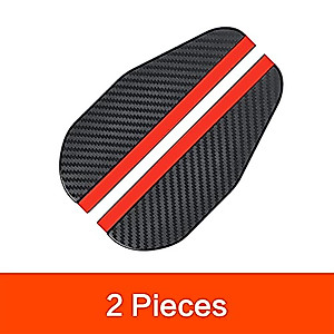AOCISKA 2 Packs Carbon Fiber Rain Visors with Eyebrows, Universal Rear View Mirror Covers