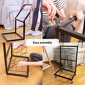 ODOXIA Art Drying Rack for Classroom | Functional & Mobile Paint Drying Rack | 19 Removable Shelves | Canvas Rack Art Storage | Painting Drying Rack with Wheels | Stack Rack for Painting, and More