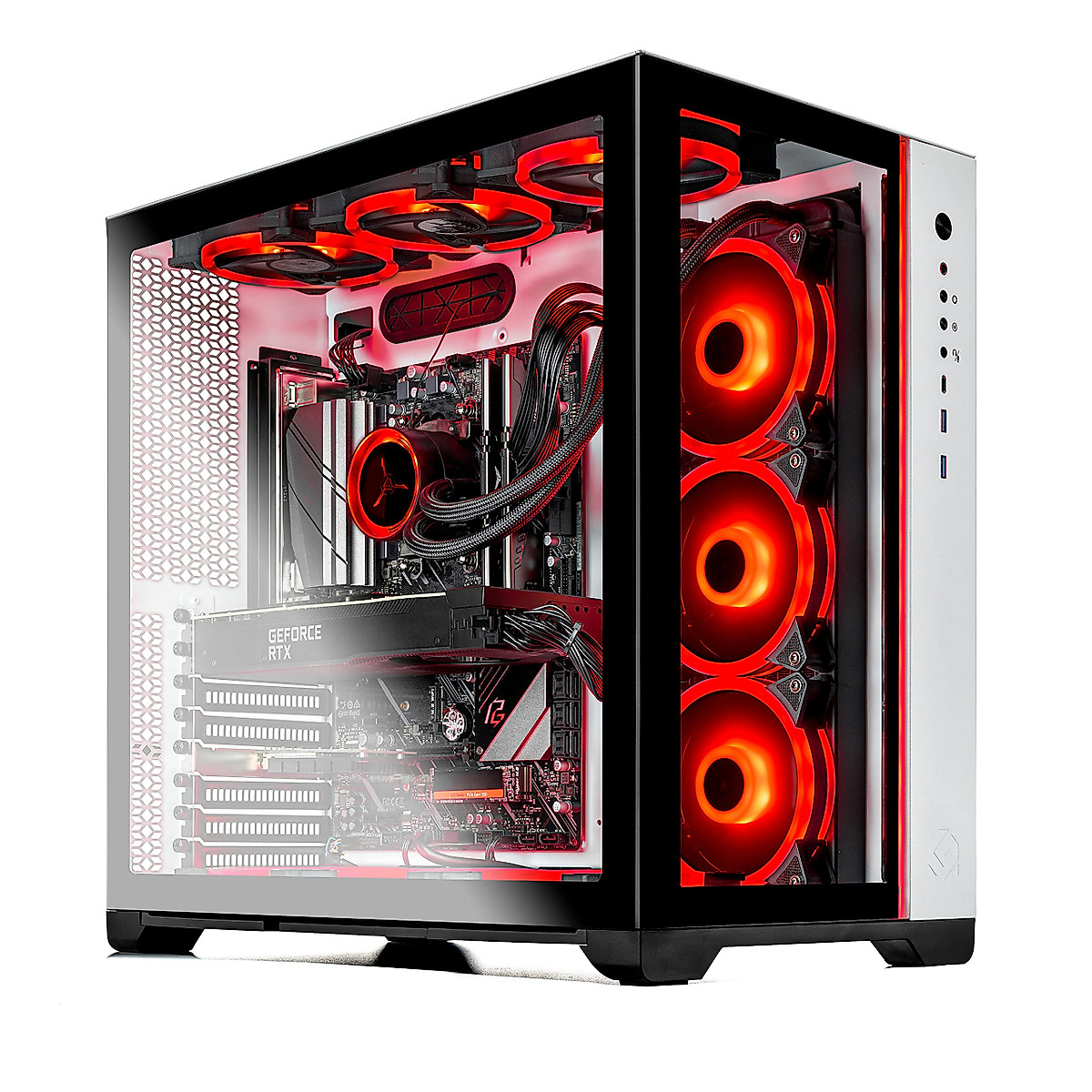 Skytech Prism II Gaming PC Desktop – AMD Ryzen 7 5800X 3.8 GHz, NVIDIA RTX 3080, 1TB NVME Gen4 SSD, 16GB DDR4 RAM 3200, 850W Gold PSU, 360mm AIO, 11AC Wi-Fi, Windows 11 Home 64-bit