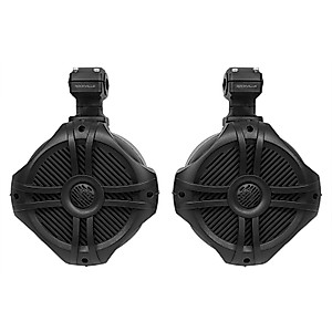 Rockville RGHR2 Marine Bluetooth Receiver, USB+Remote+4 6.5" Wakeboard Speakers