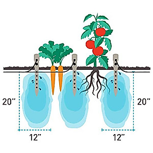 DEEP DRIP® 8" Watering Stake (4 Pack)- Garden Bed Starter