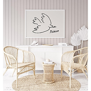 Wall Art Print Picasso Print, Picasso Dove Print, Pablo Picasso Dove of Peace Line Art Print, Picasso Poster, Vintage Poster, Museum Exhibition Poster PP27 11x17 Inches