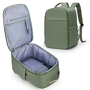 WEPLAN 17x10x9 United Airlines Personal Item Bag, Underseat Carry on Backpack, Waterproof Cabin Luggage Bag, Travel Essentials, Green