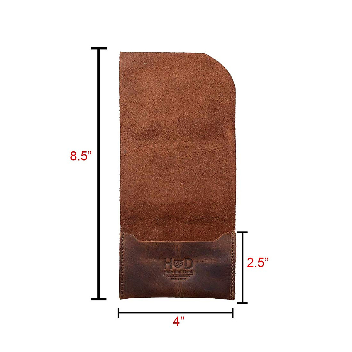 Hide & Drink, Leather Cash & Card Holder/Wallet/Flat Bills/Organizer/Stylish/Minimalist, Handmade Includes 101 Year Warranty :: Bourbon Brown