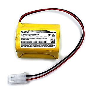 elxjar (5-Pack) 6V 1000mAh Ni-CD Battery Pack Replacement for Aritech 10050205 Lithonia ENB-06006 ENB06006 Prescolite Exit Sign Emergency Light Sharp 51500RS CE140P E82082100