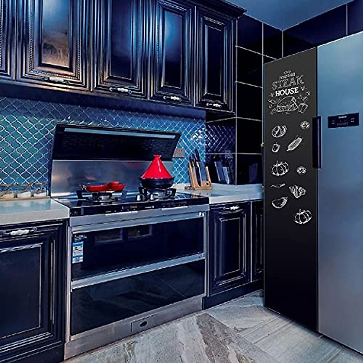 Chalkboard Wall Sticker Blackboard Decor PVC Self Adhesive DIY Removable Reusable Erasable Wallpaper for Door Fridge