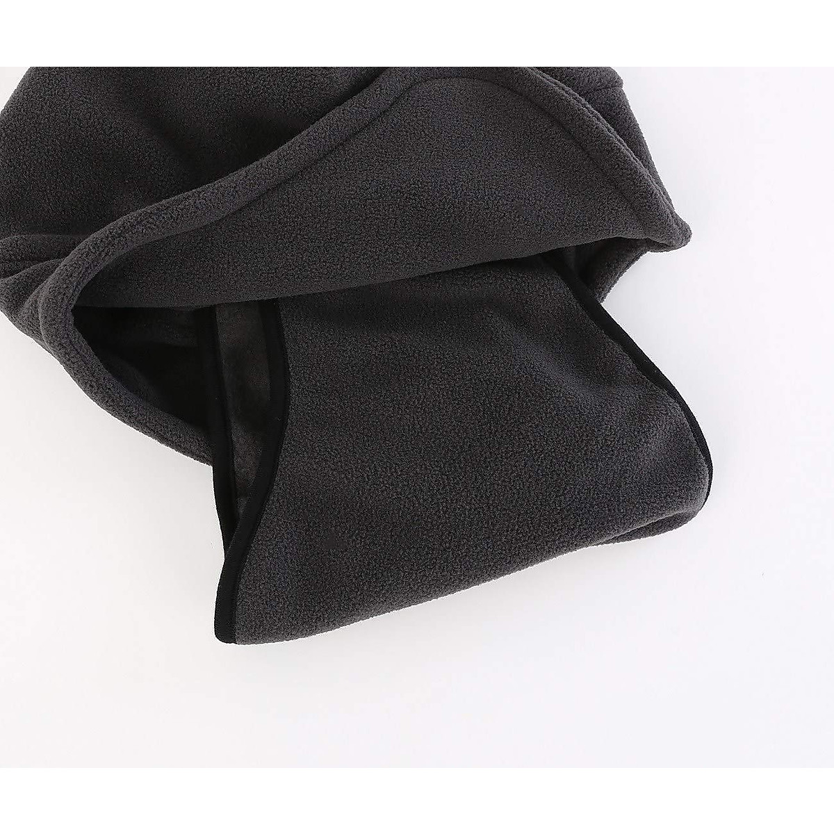 LLmoway Men Winter Skull Cap Windproof Warm Earflaps Hat with Mask 2 in 1 Cycling Hat Dark Grey