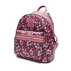 Loungefly The Nightmare Before Christmas Jack and Sally Hearts Mini Backpack