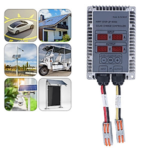 Oreq Solar Charge Controller, Waterproof MPPT Boost Solar Charge Controller with Display, 24‑85V Solar Panel Battery Intelligent Regulator, Solar Battery Maintainer for Solar System(400W)