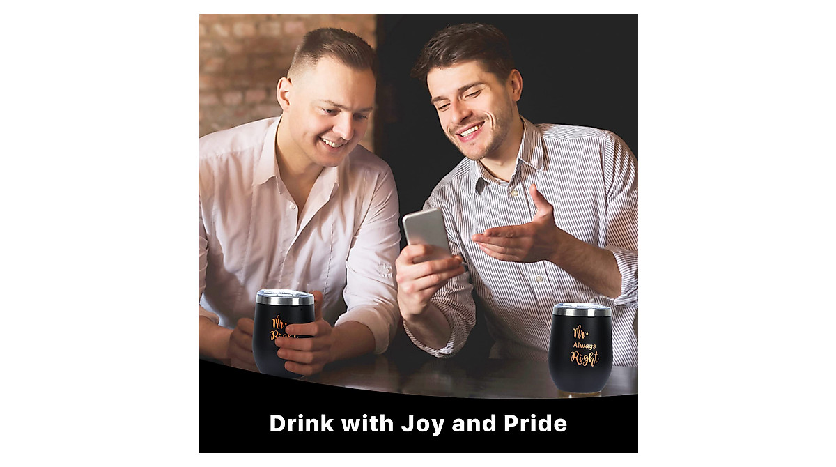 Mr and Mr Wine Tumbler Set – Perfect Gift for Couples