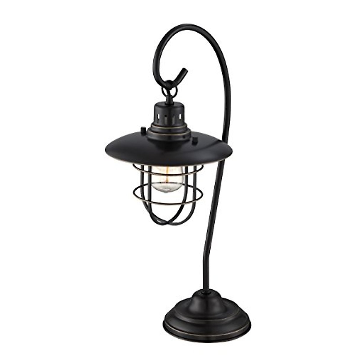 Lite Source LS-21456D/BRZ Lanterna Ii Table Lamp, 10" x 9" x 23"