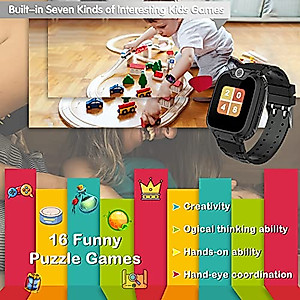 INIUPO Kids Smart Watch for Boys Girls - Smart Watch for Kids Ages 4-12 Years with Camera 26 Puzzle Games Alarm Music Video Calculator Torch Children Birthday Gifts Toys Toddler Wrist Watch