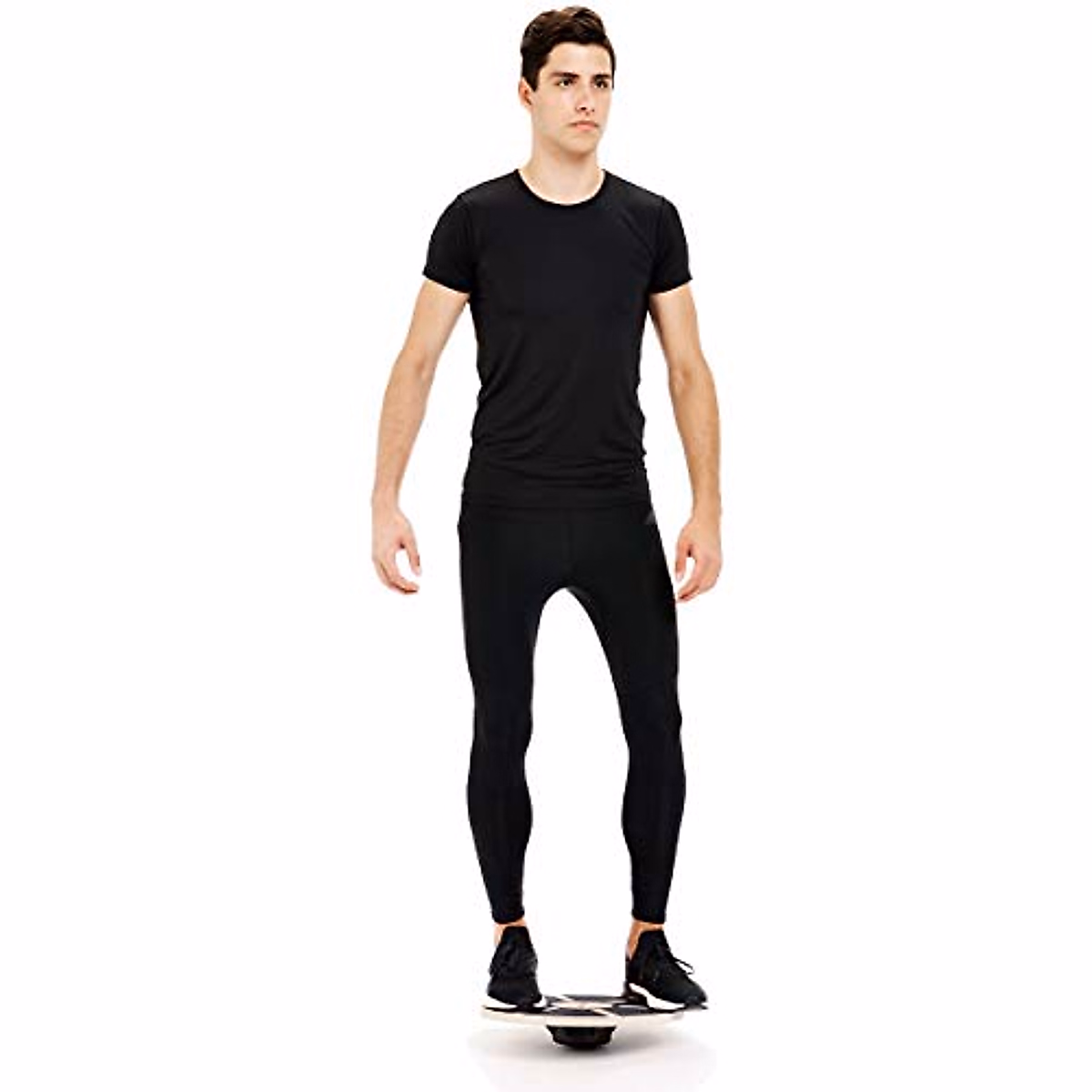 Amazon Basics Wood Wobble Balance Trainer Board, Black