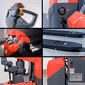 LINCONSON Full Electric Pallet Truck with Balance Wheels & 4.5 Inch (114mm) Max Lift (4 Feet x 27 Inches (Standard), 1500 KG (3300 lbs))