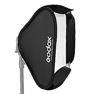 Godox 24"x24"/60cmx60cm Portable Collapsible Softbox Kit for Camera Photography Studio Flash fit Bowens Elinchrom Mount