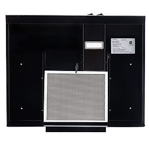 RecPro RV Stove Range Hood Vent | 22" Stainless | Low Profile | 12V | Charcoal Filter