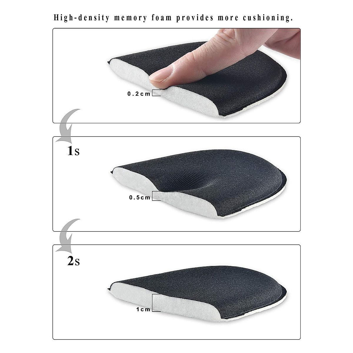 riemot Men's Memory Foam Insoles Super Soft Replacement Innersoles for Running Shoes Work Boots Comfort Cushioning Shoe Inserts Black US 8 / EU 41, 10 Women/8 Men