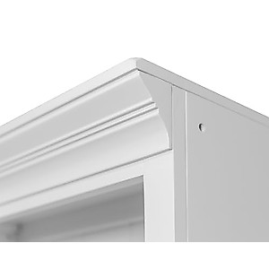 Martin Furniture Modern Wood Lower Doors Bookcase, Office Bookcase, Office Shelving, Office Storage, Fully Assembled, White