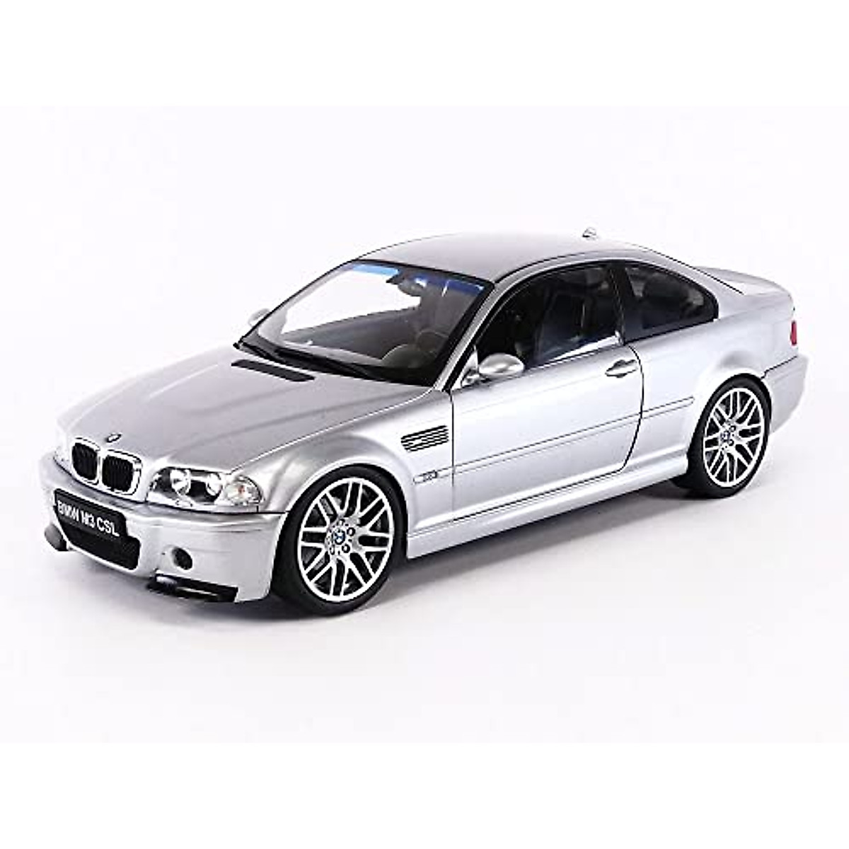 Solido S1806503 1:18 2003 BMW E46 CSL Coupe-Silver Grey Collectible Miniature car