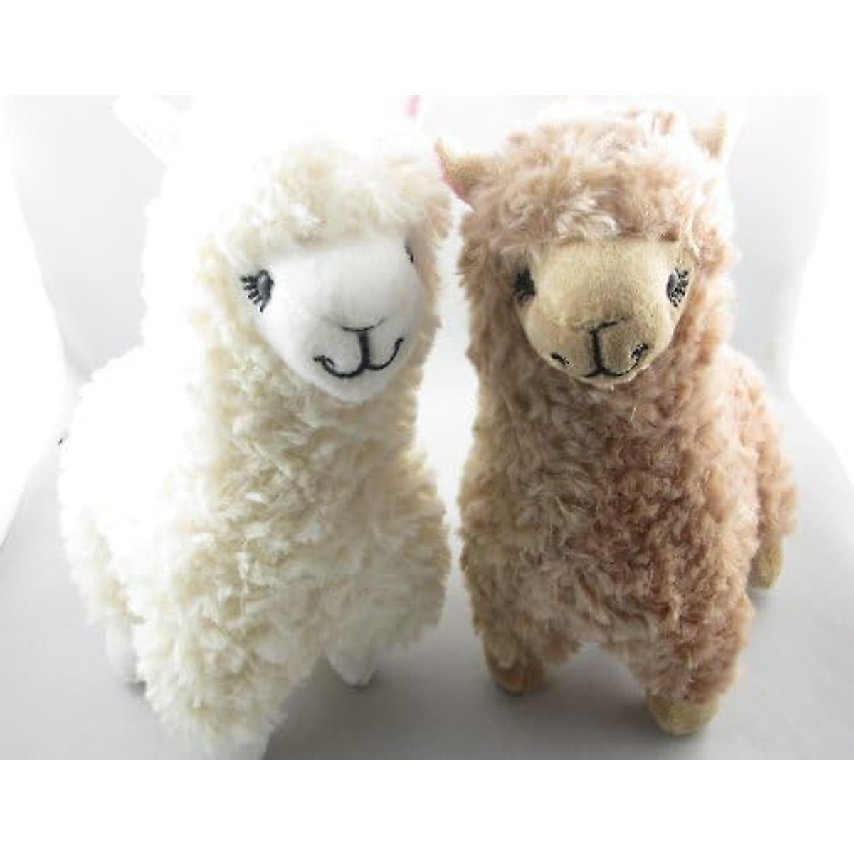 MEKBOK 2pcs Cute Alpaca Plush Toy Camel Cream Llama Stuffed Animal Kids Doll 9inch/23cm Height