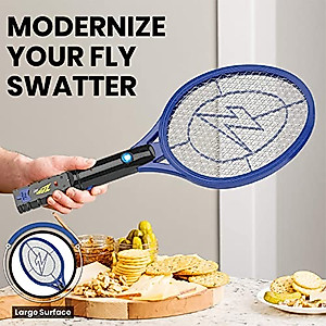 Zap It Bug Zapper - Fly Zapper Racket - Rechargeable Bug Zapper Racket, 4,000 Volt, USB Charging Cable, 2 Pack