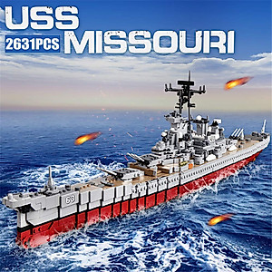 Xingbao 06030 2631PCS Military Army Series The USS Missouri Battleship Set Building Blocks Classic Cruiser Model Bricks WW2 Toys Adult Toys