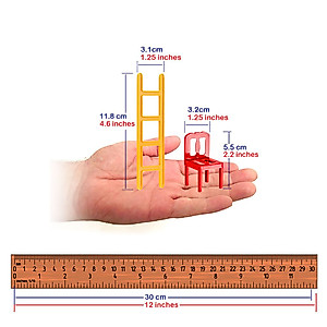 WEofferwhatYOUwant Chairs and Ladders Family Game - Stacking Balance Game. 44 Individual Pieces