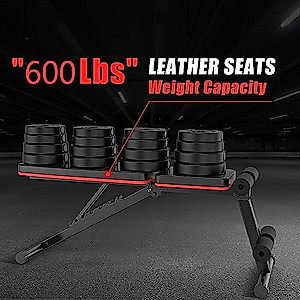 HITOSPORT Weight Bench, Adjustable Weight Bench, Strength Training Benches For Full Body Workout & Home Gym with Resistance Bands…