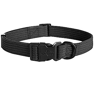 lynxking Dog Collar Soft Padded Breathable Cotton Solid Color Strong Adjustable Pet Collar for Little Puppy