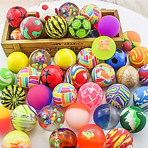 REBABA 1 Piece Bouncy Ball, Funny Colorful High Bouncing Balls for Game Prizes, Birthday Gift, Party Favors and Vending Machines