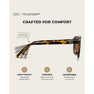 WearMe Pro Polarized Aviator One-Bridge Modern Square Mens Sunglasses (Tortoise Brown/Blue Gradient Lens)