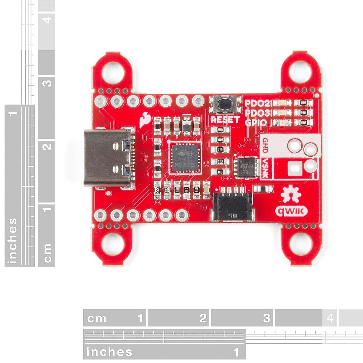 SparkFun Power Delivery Board - USB-C (Qwiic) Effectively Manage Power Distribution Achieve Higher voltages 5-20V Up to 100W of Power Output Current up to 5A Reversible USB-C Connection No Soldering