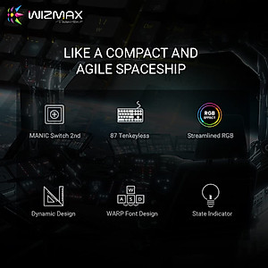 WIZMAX WK4 Mechanical Keyboard/USB Wired TKL 80% Gaming Keyboard