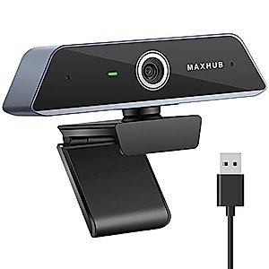 MAXHUB 4K AutoFocus Web Cameras for Computers, Streaming Webcam with Dual Microphone Plug and Play USB HD Webcam with 13MP for Pro Streaming/Online Teaching/Video Calling/Zoom/Skype