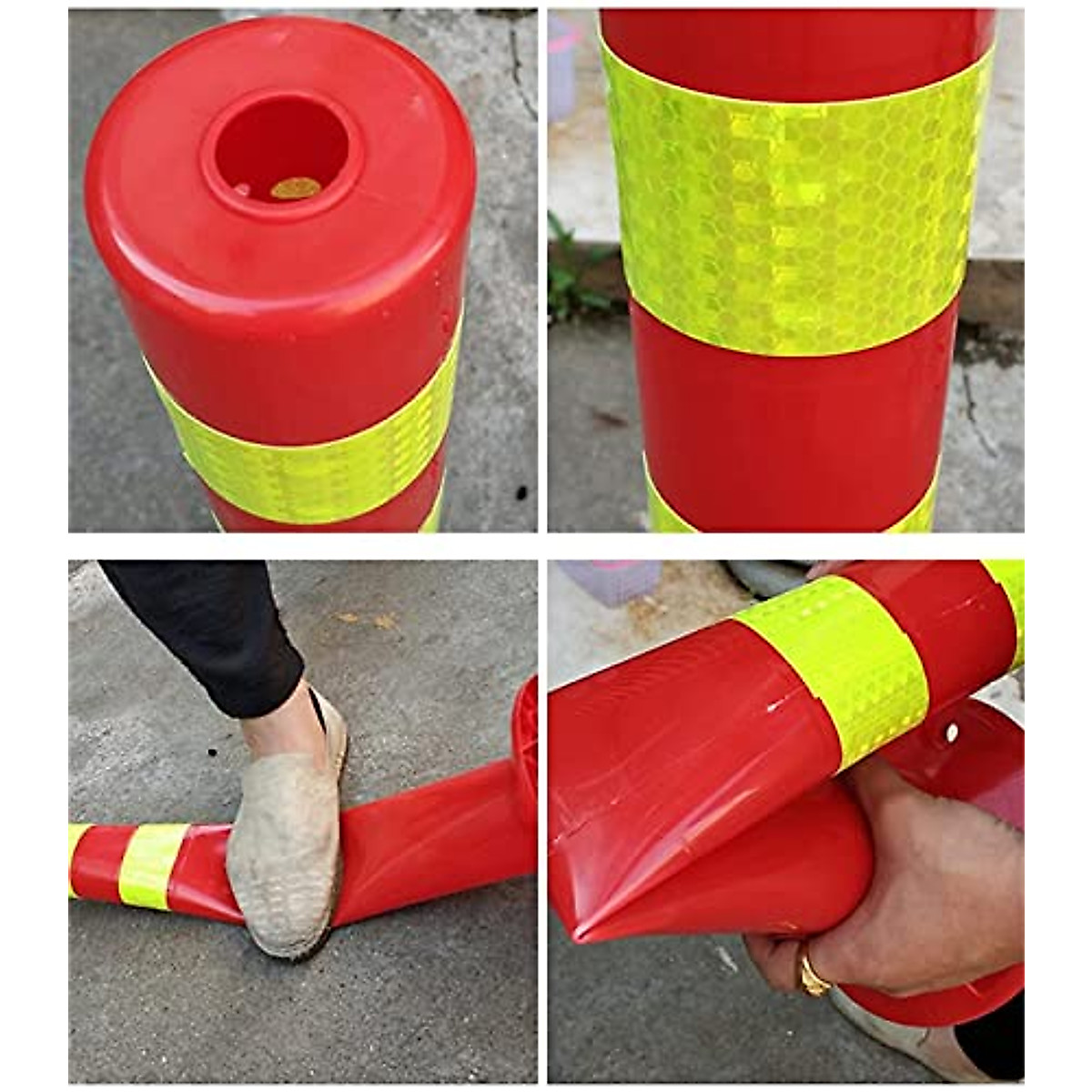 BREWIX Parking Post, Parking Barrier, for Parking Lot Car Parking Space Lock Bollard,Plastic Traffic Post for Security Driveway Parking Parking