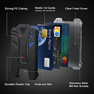 DAYGOS Hard Plastic Badge Holder, Tactical ID/Credit Holder with Heavy Duty Breakaway Neck Lanyard, Detachable Card Holder Lanyards for Keys, Offices, Cruise, School (Black, Holds 1 to 6 Cards)