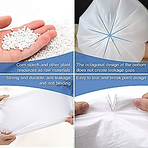 XUXRUS Bathroom Small Trash Bags 3 Gallon Garbage Bags for Home Office,Bathroom,120 Count,White,Fits 2-3 Gallon Bins (3 Gallon(120 Count))