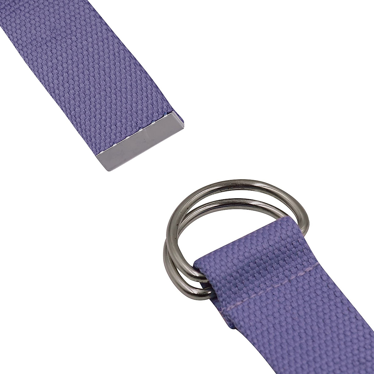 AIBEARTY Canvas Web Double D Ring Plaid Belt Silver Buckle Long Waistband for Women Men Teens