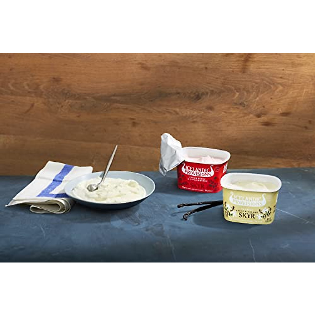 Icelandic Provisions, Strawberry and Lingonberry Thick and Creamy SKYR, 5.3 Ounce