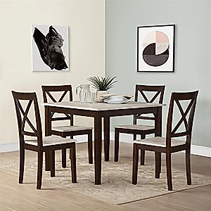 DHP Sunnybrook 5-Piece Dining Set, Espresso