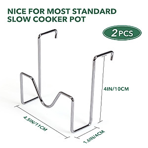 CTTZCKJ Stainless Steel Crock Pot Lid Holder Slow Cooker Lid Holder Snap Fit Design for Space Saving and Hassle-Free Crock Pot Lid Storage