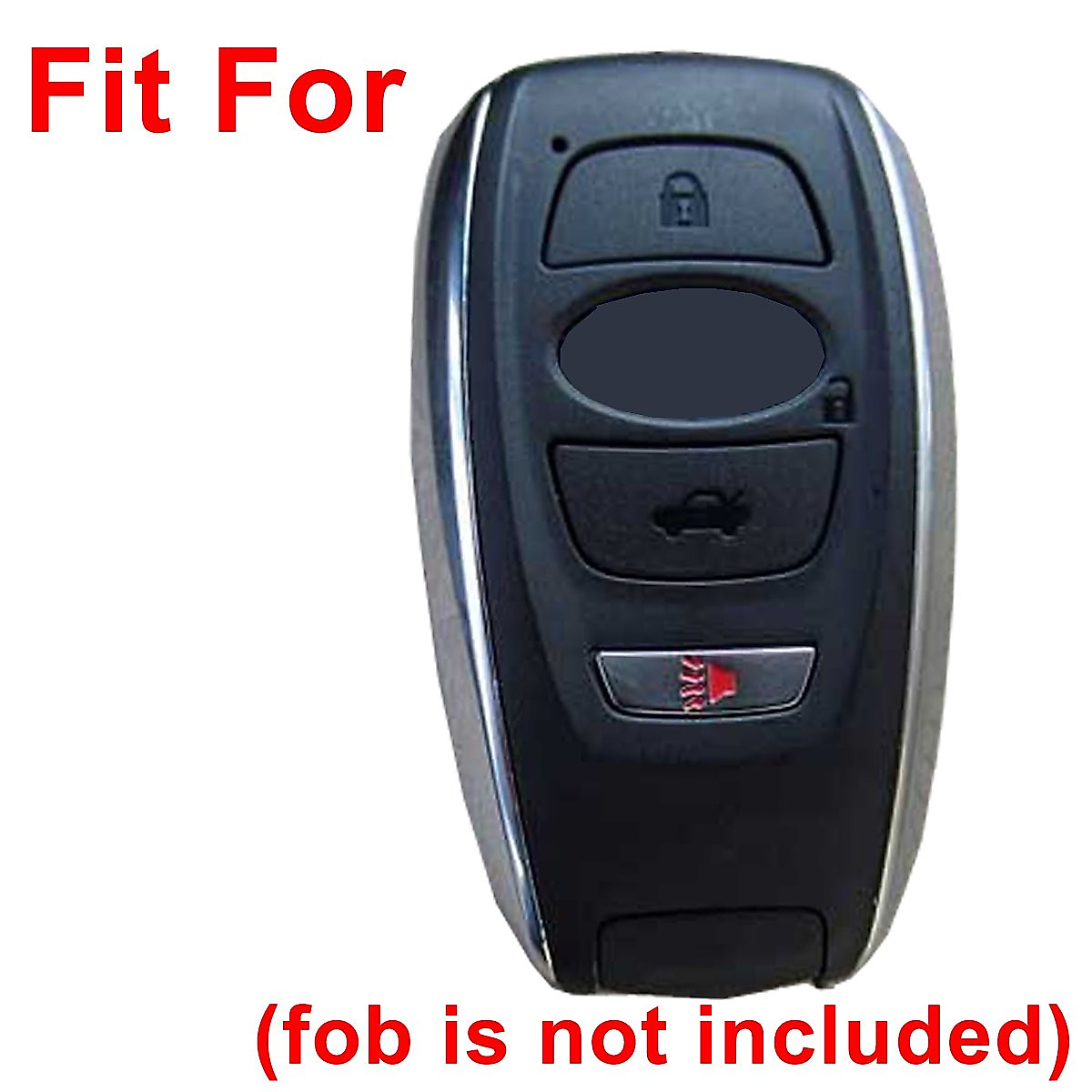 Coolbestda Leather Silicone Smart Key Fob Cover Keyless Entry Remote Case Shell Protector for Subaru Ascent Outback Legacy Forester Sti XV Crosstrek Impreza BRZ WRX HYQ14AHC