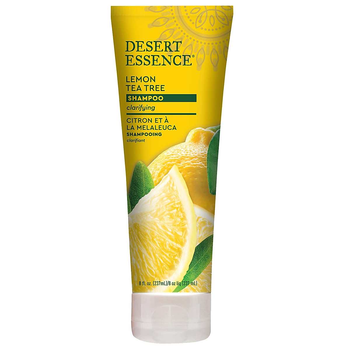 Desert Essence Lemon Tea Tree Shampoo - 8 Fl Ounce - Removes Excess Oil - Revitalizes Scalp - Strengthens & Protects Hair - Maca Root Extract - Soft, Smooth & More Manageable