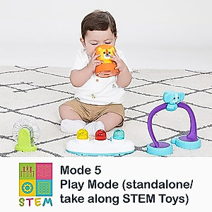 Smart Steps Explore N’ Play 5-in-1 Activity to Booster Seat with STEM Toys, Blue Safari Fun