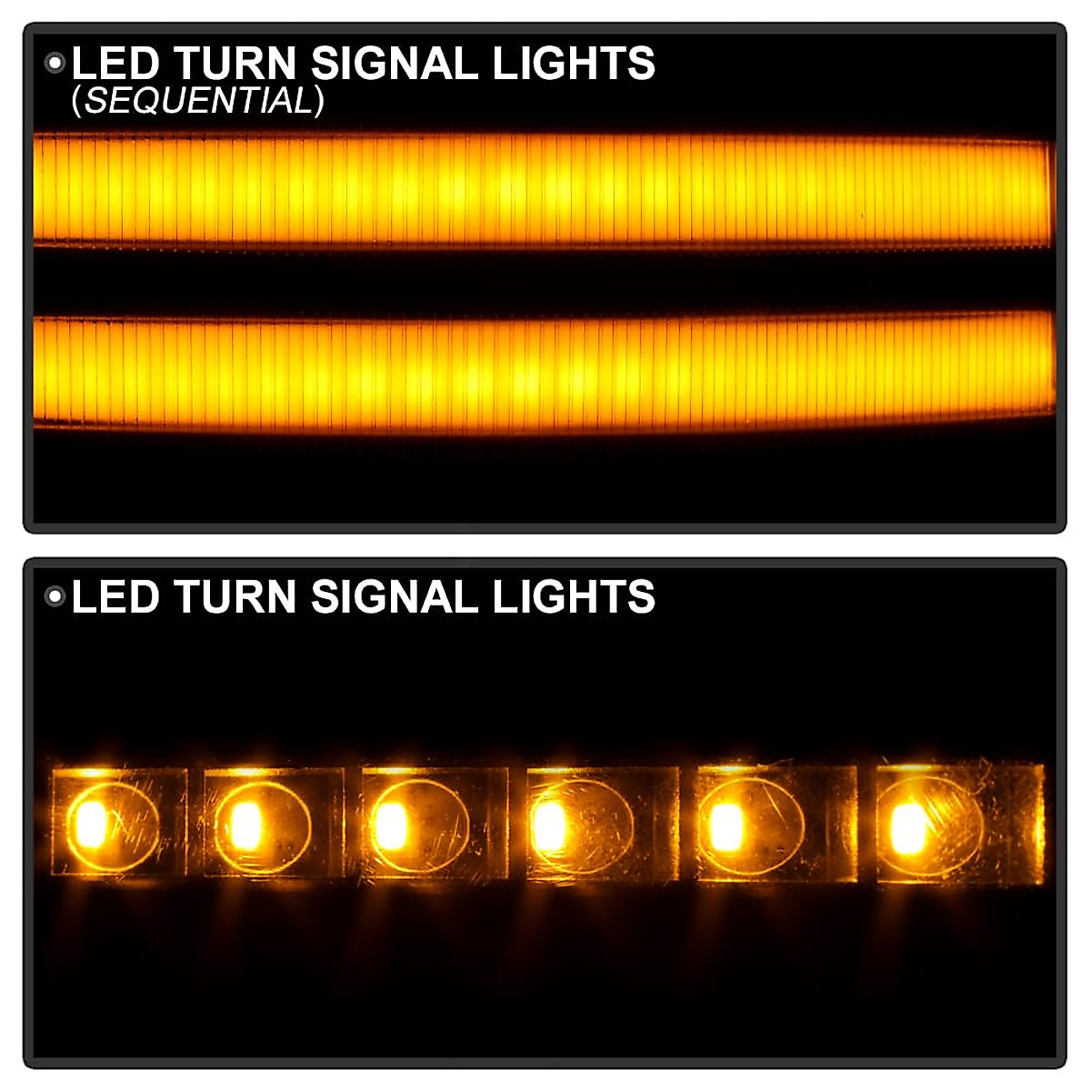 ACANII - Telescoping Manual Non Heat Towing Mirrors w/LED Signal PAIR For 1999-2007 Ford F250 F350 F450 F550 Superduty